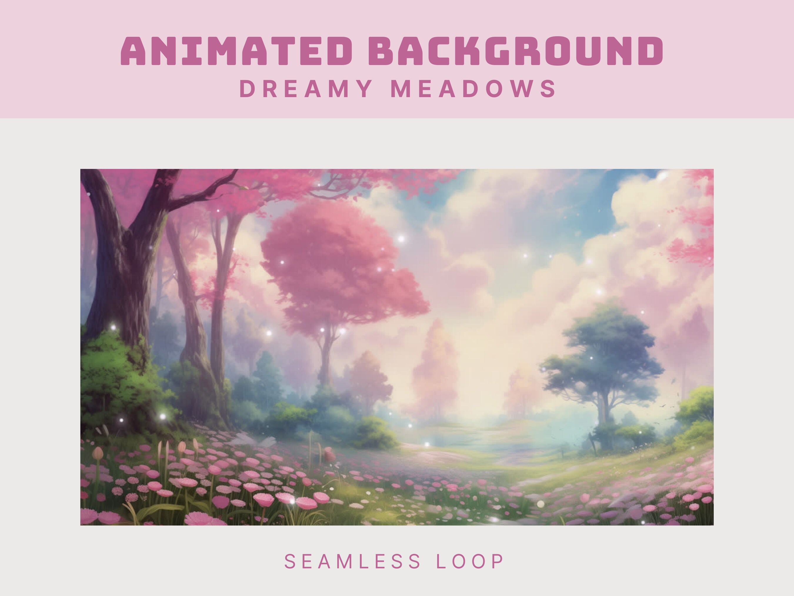 Fondo animado rosa corriente de vtuber superposición de contracción ...