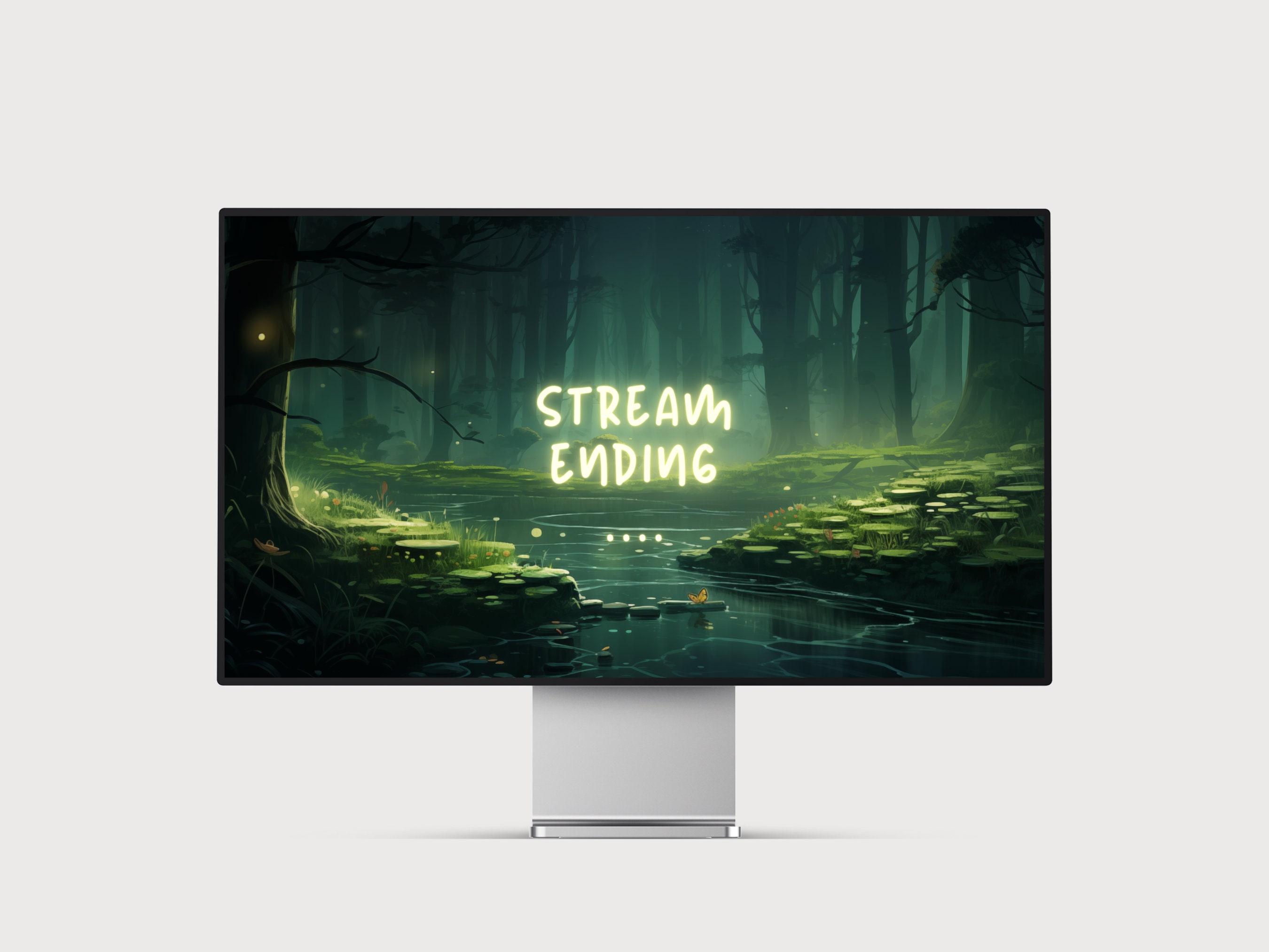 Green Animated Stream Screen Cozy Twitch Stream Screen Green Forest ...