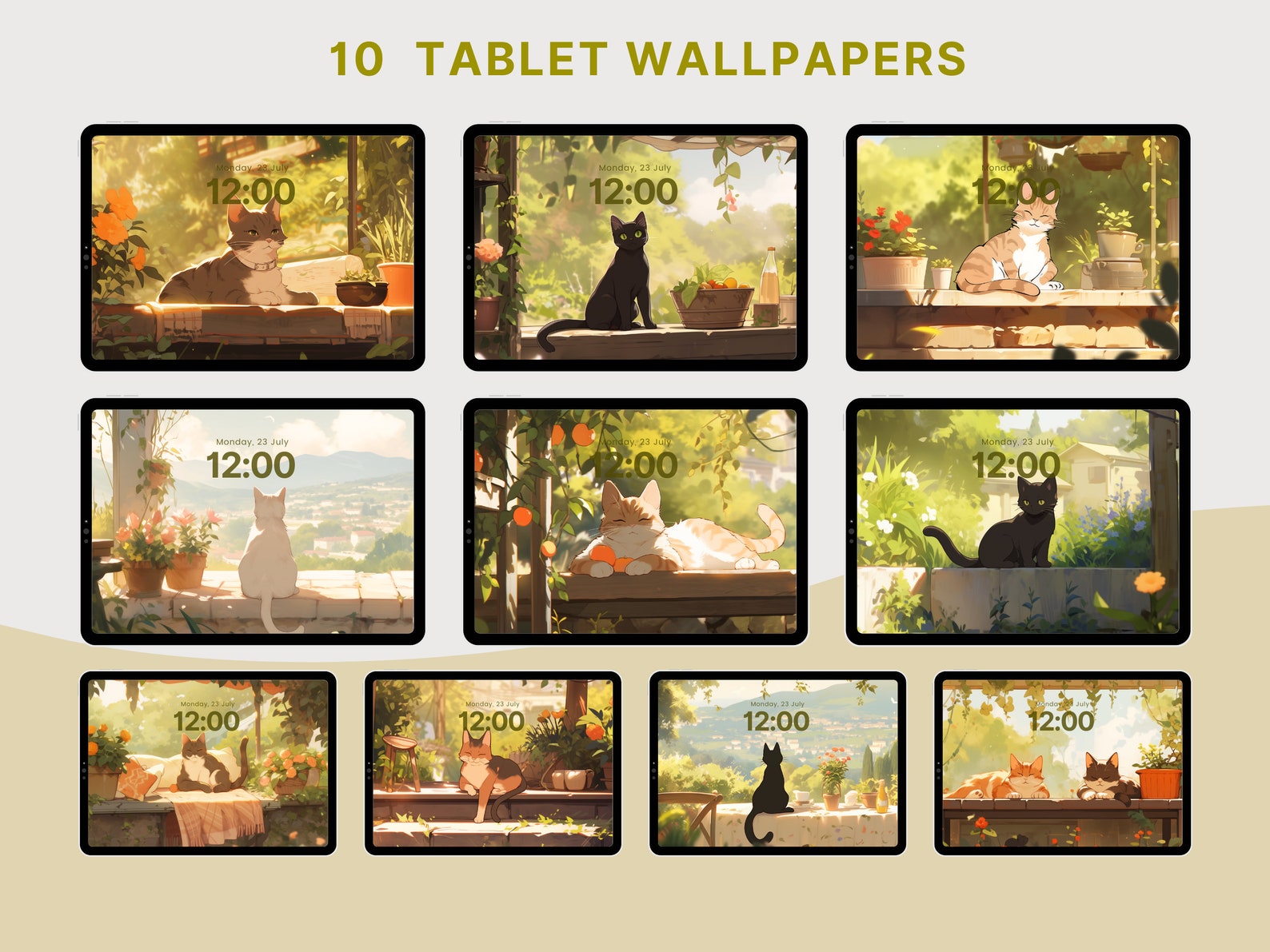 Cozy Cat Wallpaper Cute Cottagecore Wallpaper Kawaii Cat Desktop ...