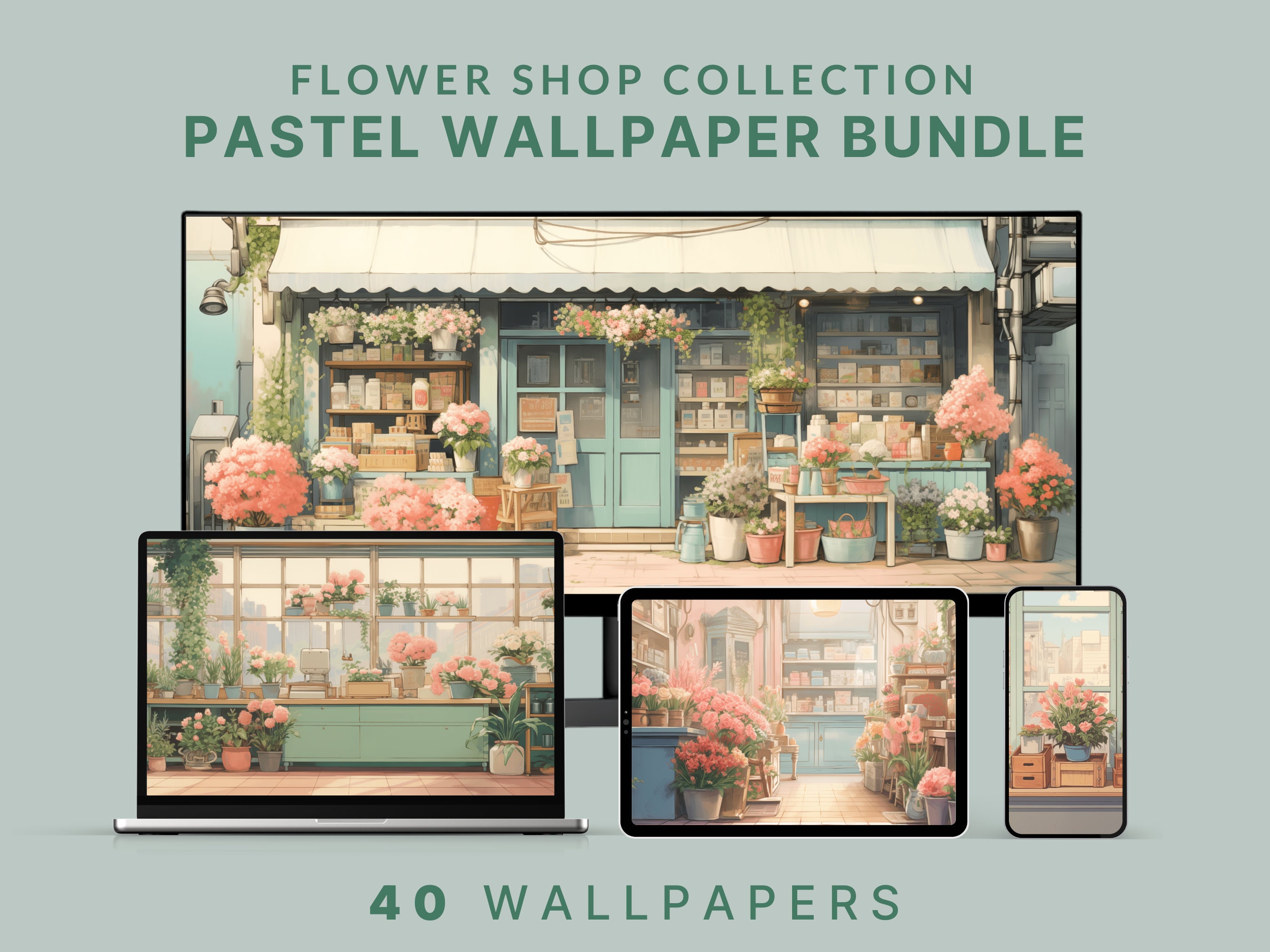 Cozy Wallpaper Mega Bundle Pastel Desktop Wallpaper Cottagecore ...