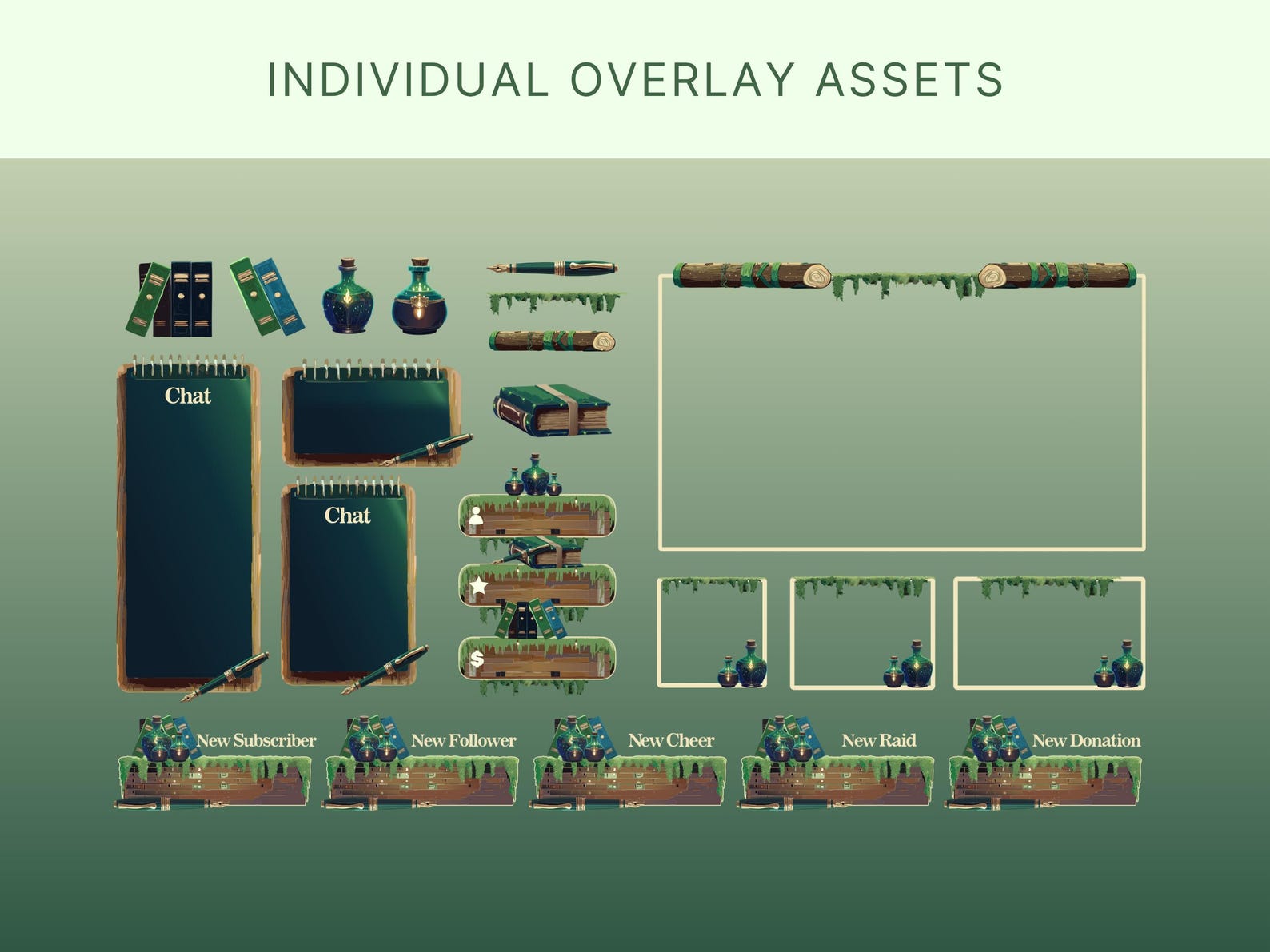 Cozy Forest Vtuber Stream Package Dark Academia Twitch Overlay ...