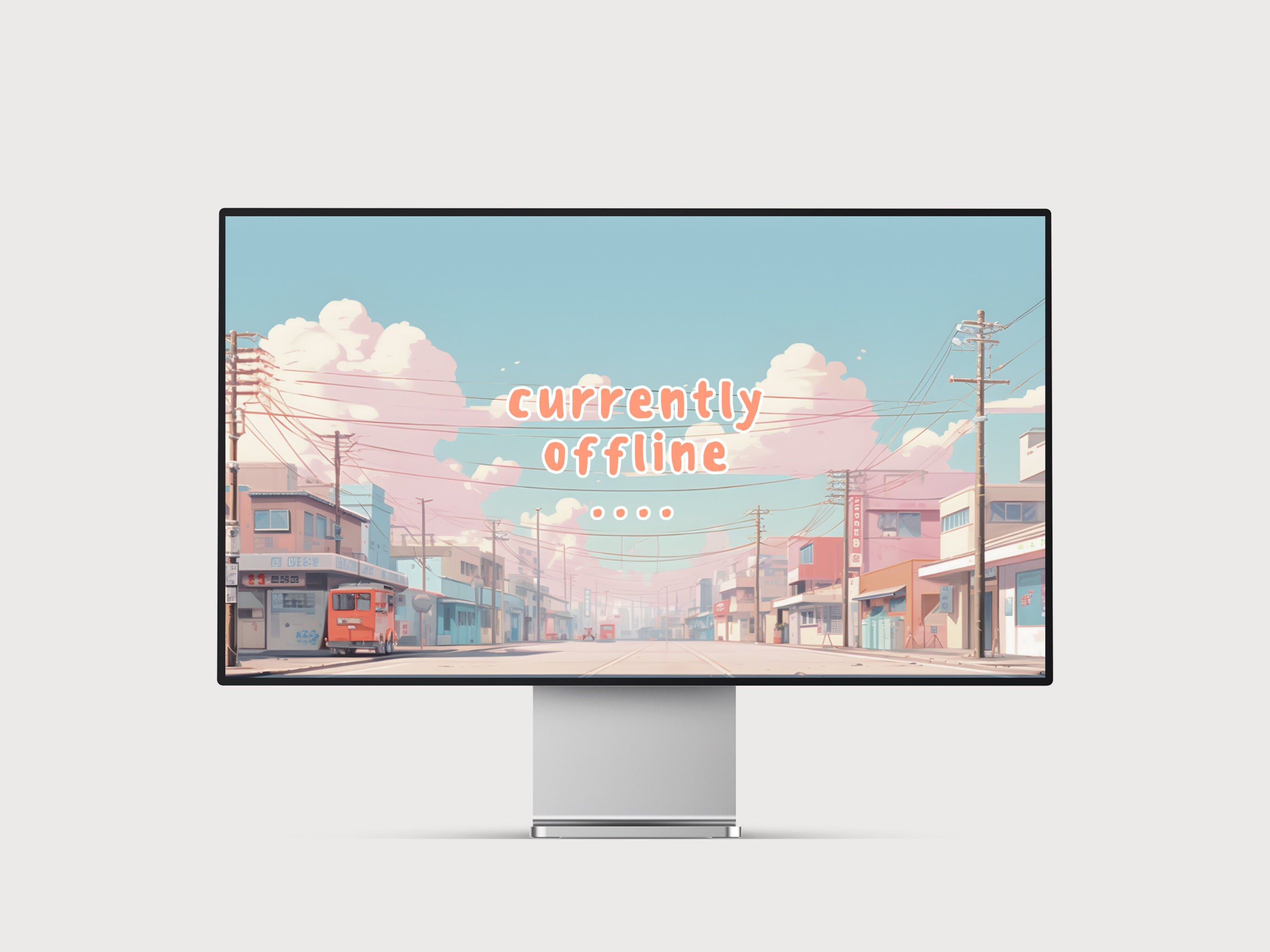 Pink Animated Stream Screen Pastel Twitch Stream Screen Pink Anime ...