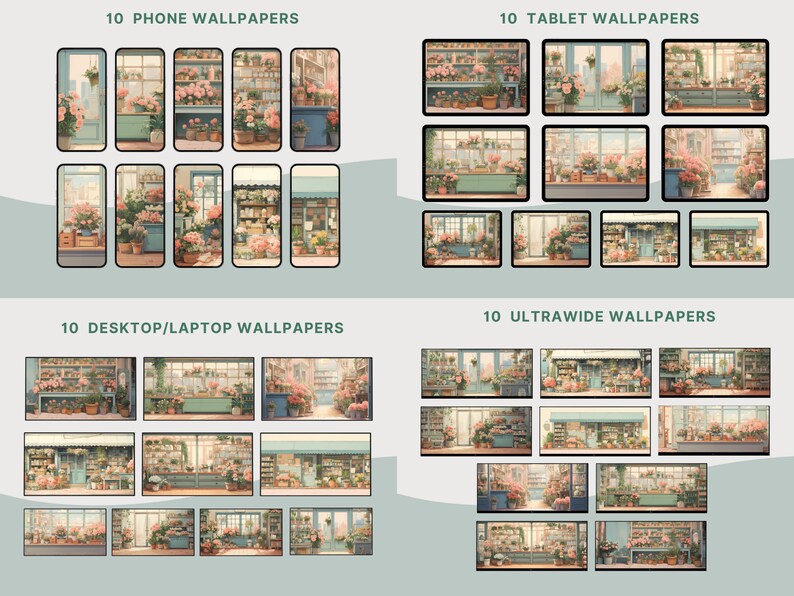 Cozy Wallpaper Mega Bundle Pastel Desktop Wallpaper Cottagecore ...