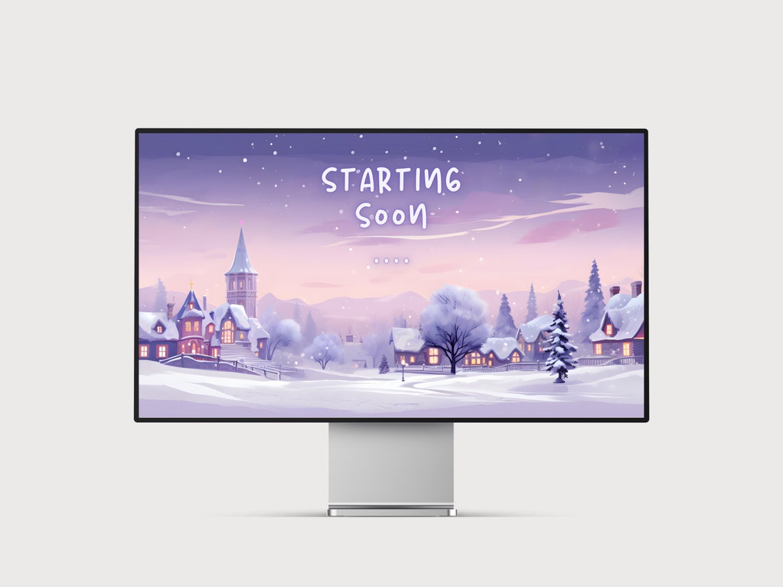 Purple Christmas Animated Stream Screen Purple Winter Twitch Stream ...
