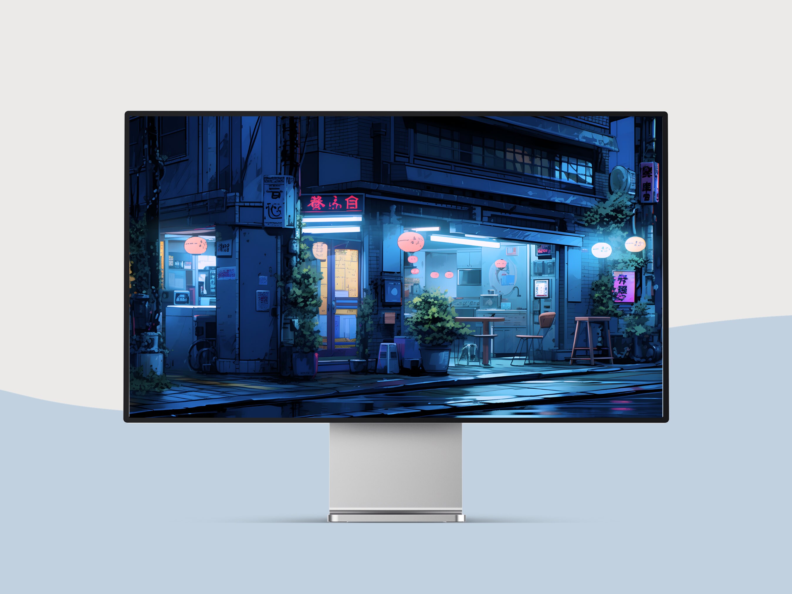 Blue Wallpaper Lofi Desktop Wallpaper Aesthetic Blue Lofi - Etsy UK