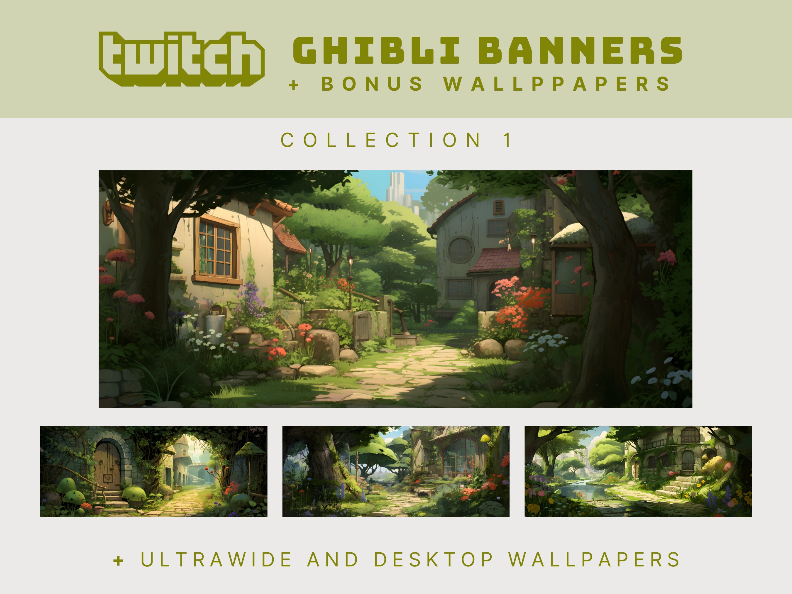 Ghibli Twitch Stream Banner Anime Twitch Banner Studio Ghibli - Etsy UK