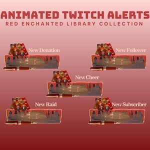 Red Twitch Alert Cozy Forest Alert Stream Overlay Witch Asset Vtuber ...