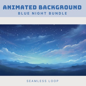 Animated Vtuber Background Blue Twitch Overlay Vtuber Twitch Sky ...