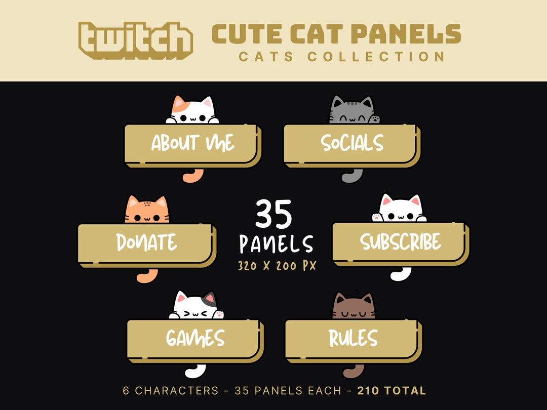 Cozy Twitch Panels Cat Twitch Panels Cute Twitch Panels Ghibli Stream ...