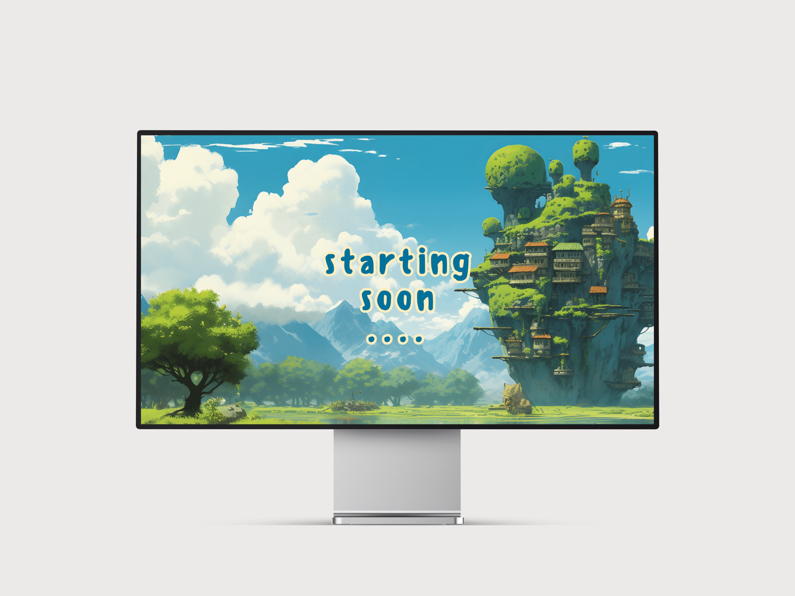 Ghibli Inspired Animated Stream Screen Castle on the Sky Twitch Stream ...