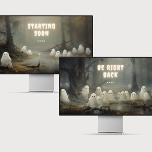 Halloween Stream Screen Lofi Twitch Stream Screen Cute Ghost Twitch ...