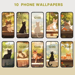 Cozy Cat Wallpaper Cute Cottagecore Wallpaper Kawaii Cat Desktop ...