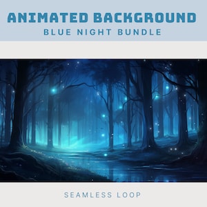 Blue Animated Vtuber Background Blue Twitch Overlay Blue Stream ...