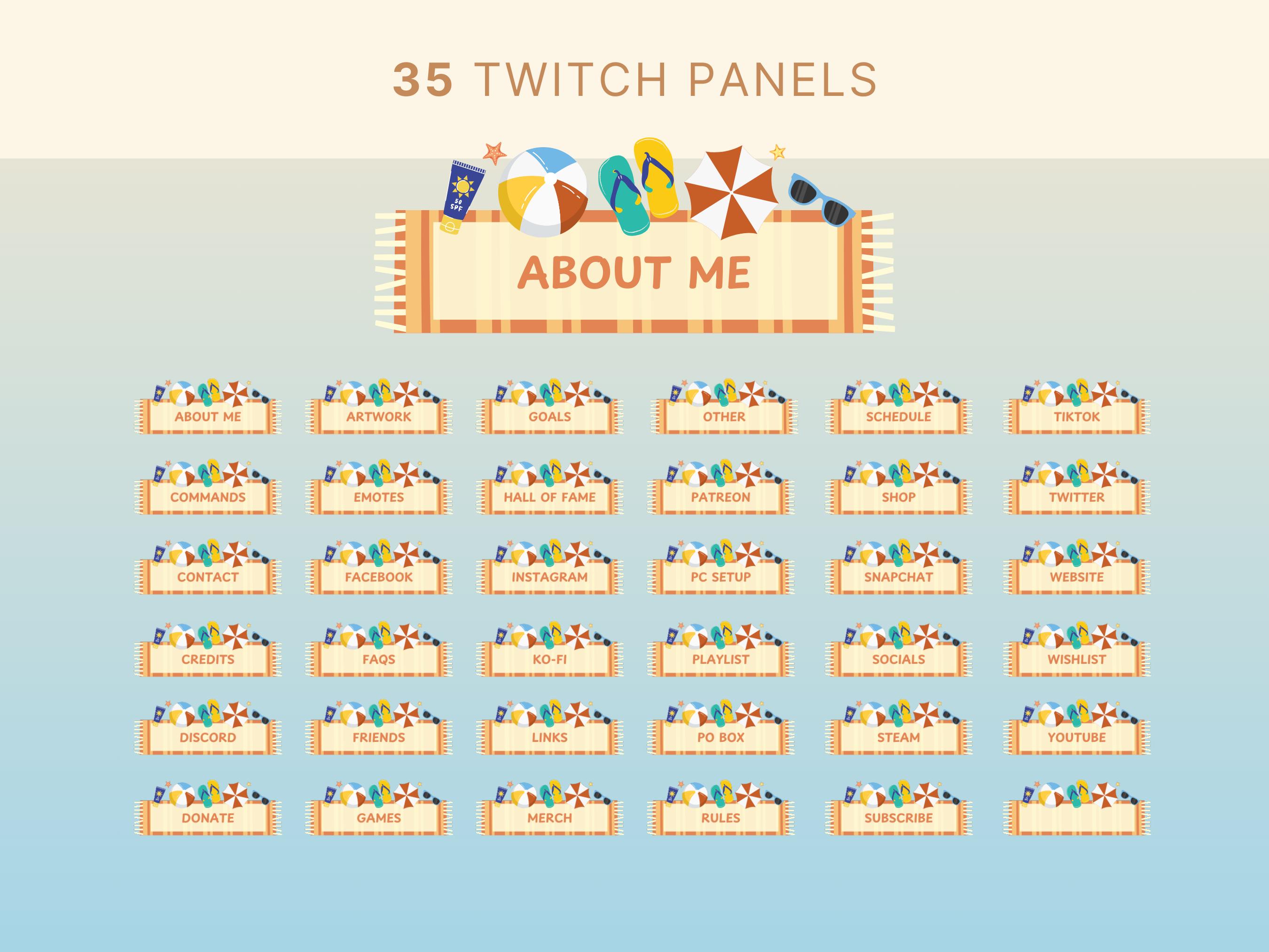 Cozy Beach Stream Pack Summer Twitch Package Animated Beach Vtuber ...