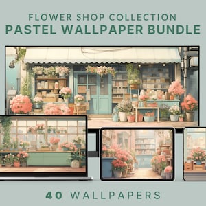 Cozy Flower Shop Wallpaper Cottagecore Wallpaper Lofi Valentines ...