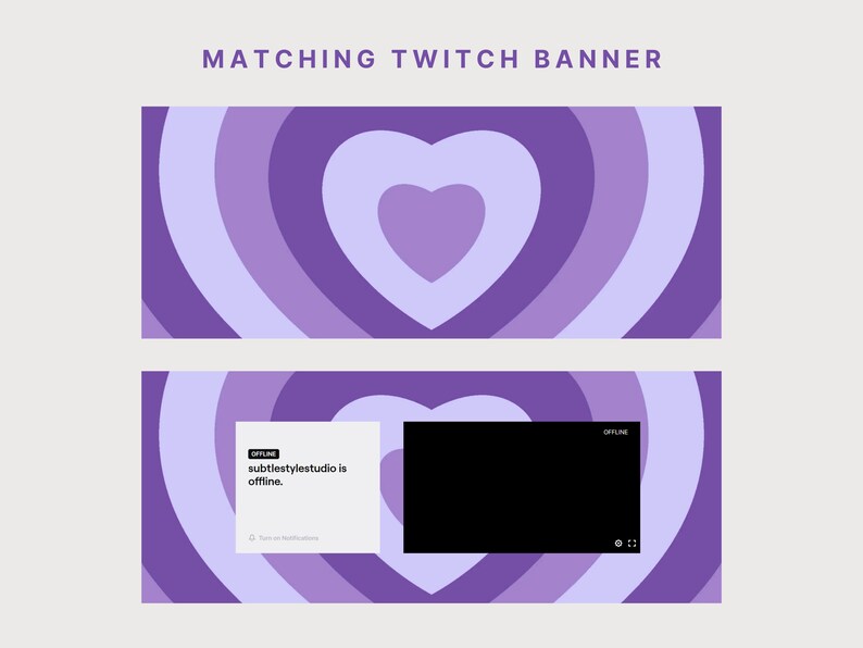 Purple Heart Twitch Overlay Purple Retro Twitch Overlay Purple ...