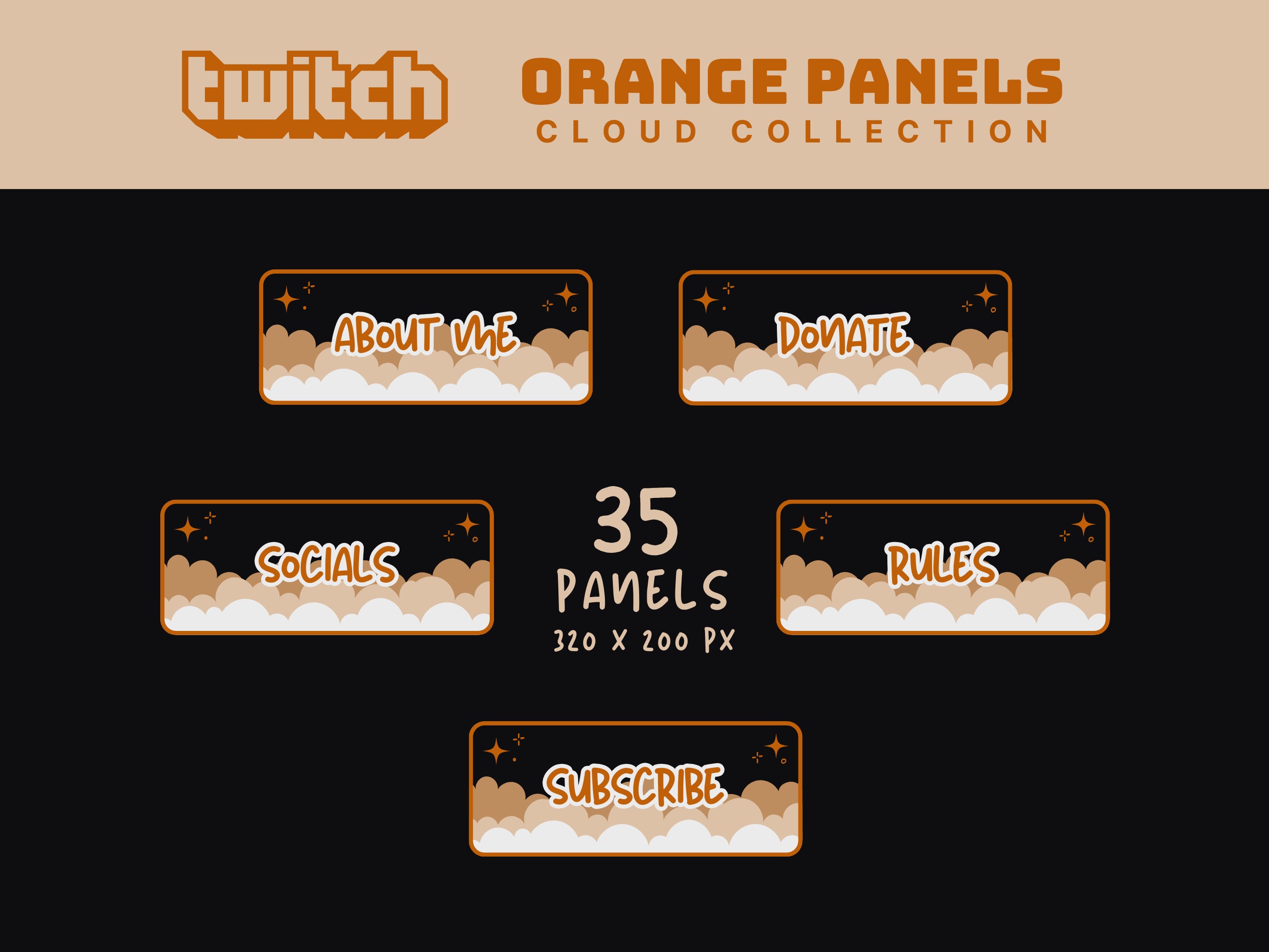 Cozy Twitch Panels Twitch Stream Overlay Cottagecore Twitch Overlay ...