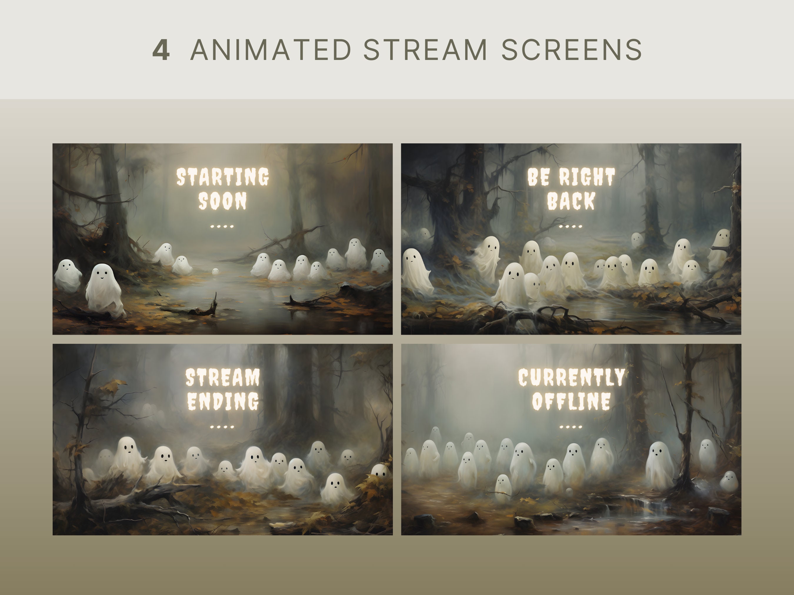 Halloween Stream Pack Vtuber Twitch Overlay Halloween Vtuber Animated ...