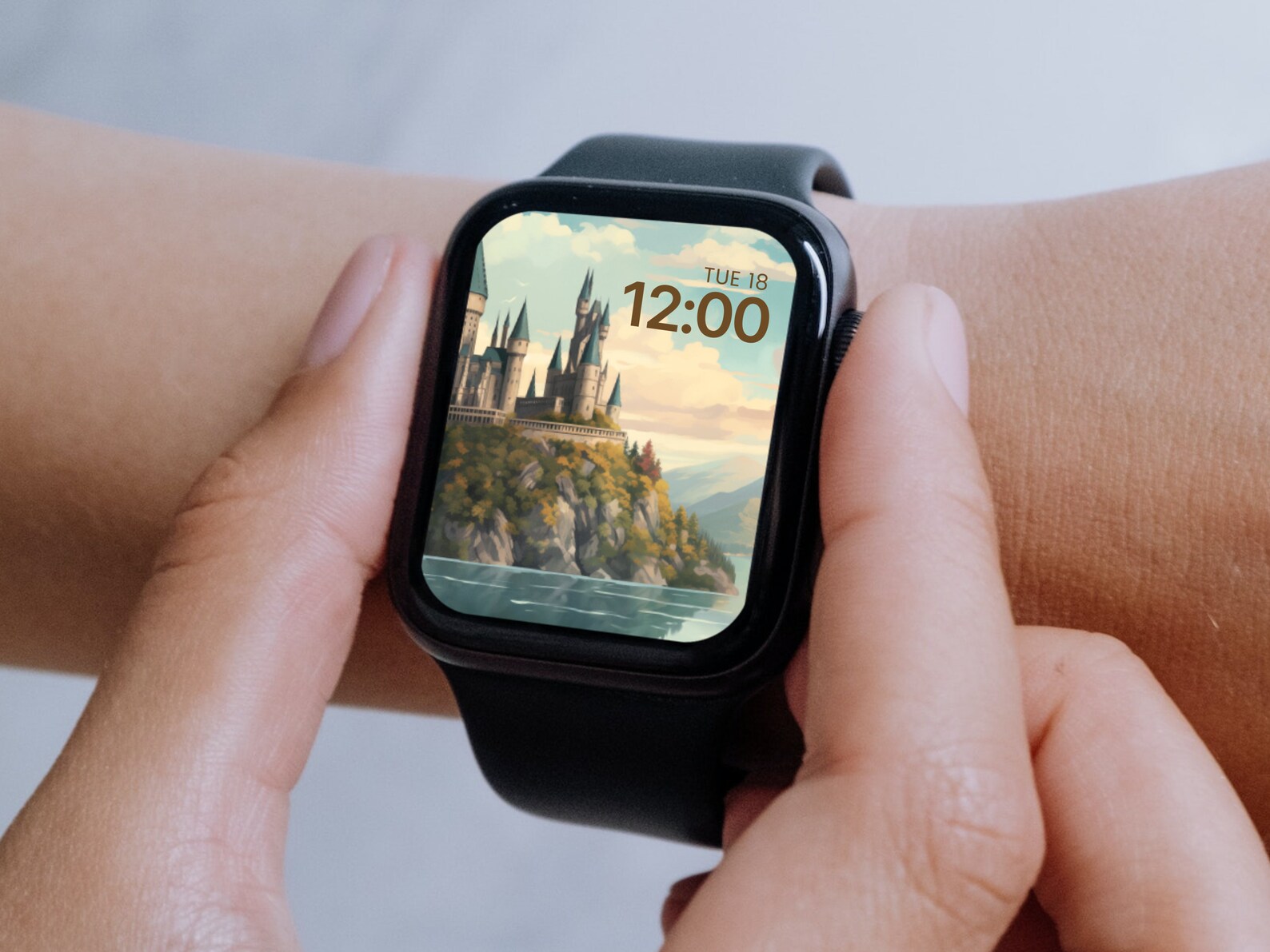 Wizard School Apple Watch Face Dark Castle Watch Wallpaper Dark ...