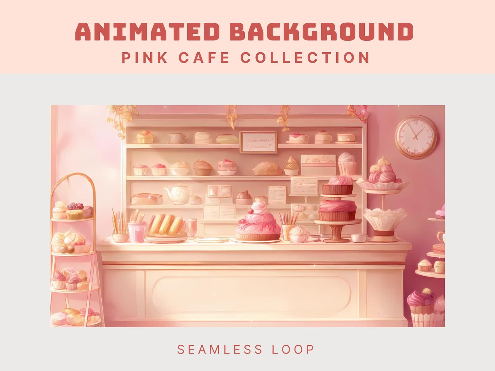 Animated Vtuber Background Pink Animated Background Pink Cafe Vtuber ...