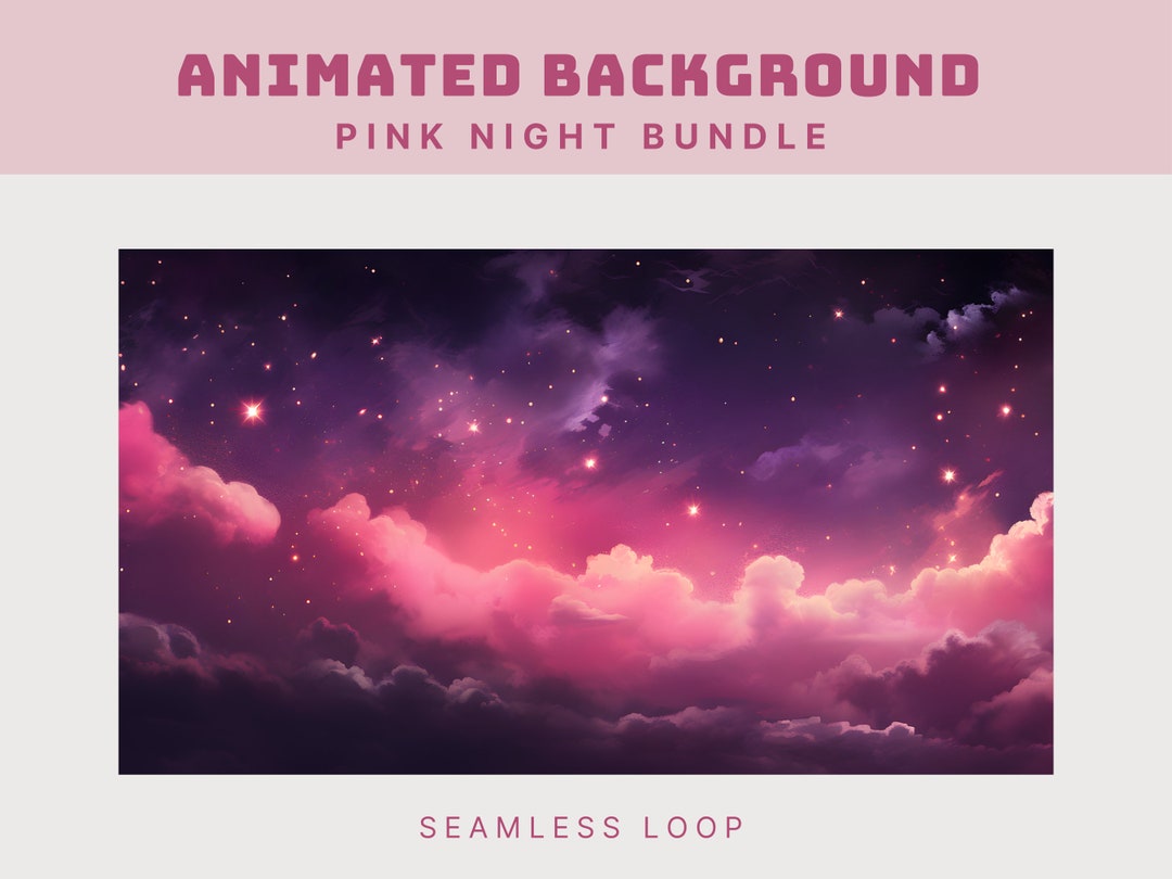 Pink Animated Background Pink Twitch Overlay Pink Witch Overlay Pink ...