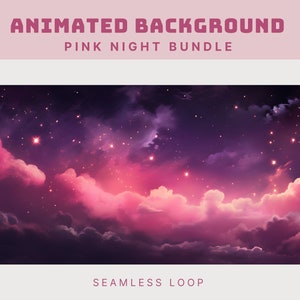 Pink Animated Background Pink Twitch Overlay Pink Witch Overlay Pink ...