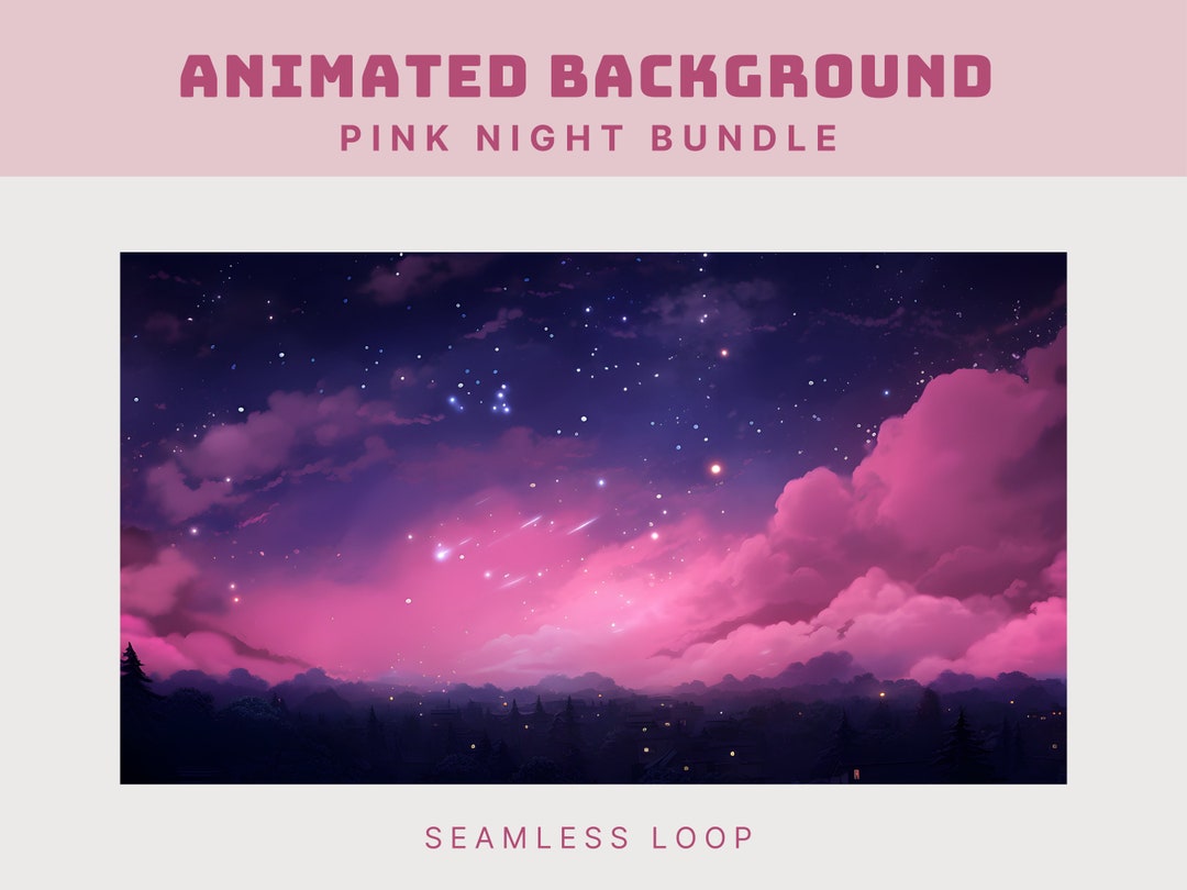 Pink Animated Background Pink Twitch Overlay Pink Witch Overlay Pink ...