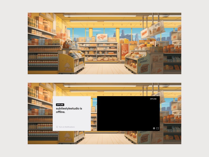 Yellow Twitch Banner Lofi Twitch Overlay Retro Stream Banner Yellow ...