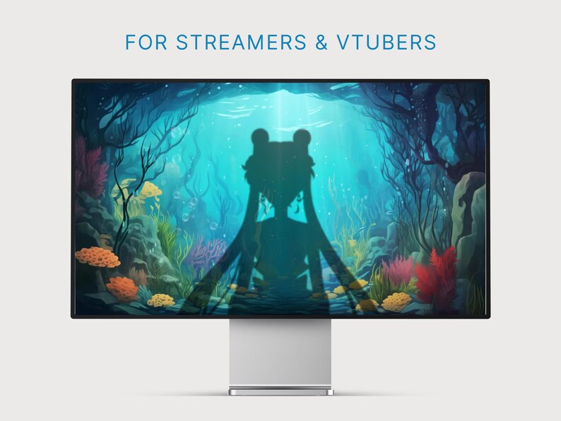 Vtuber Animated Ocean Background Sea Animated Stream Background Blue ...