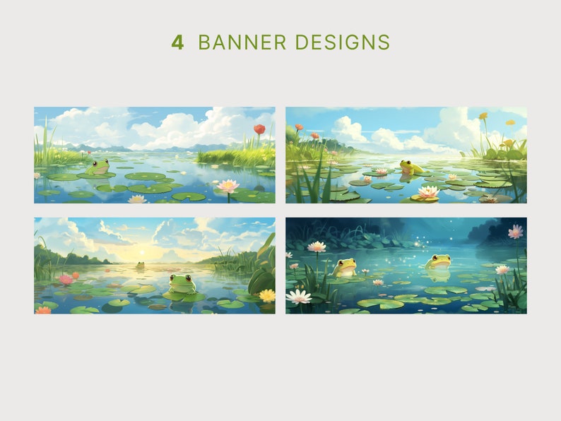 Frog Twitch Banner Cottagecore Stream Banner Cute Frog Wallpaper ...