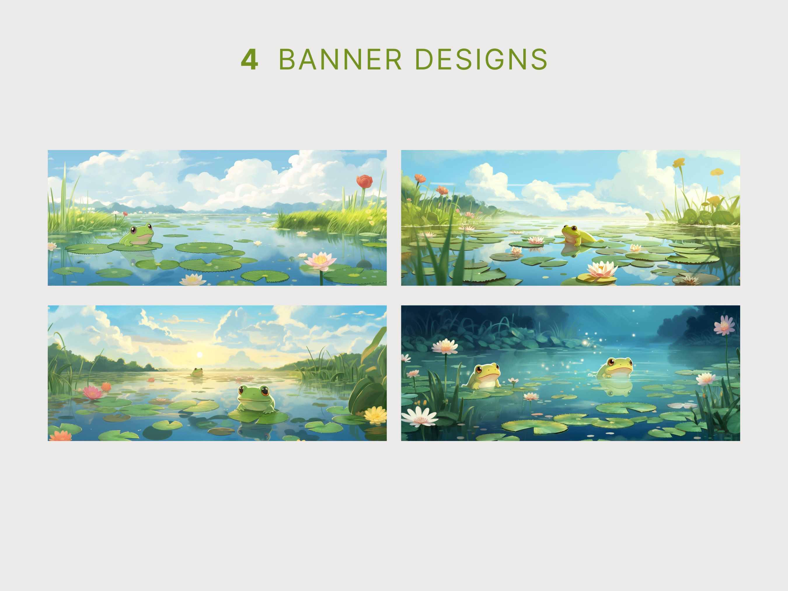 Frog Twitch Banner Cottagecore Stream Banner Cute Frog Wallpaper ...