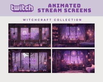 Purple Animated Stream Screen Purple Sky Twitch Stream Screen Purple ...