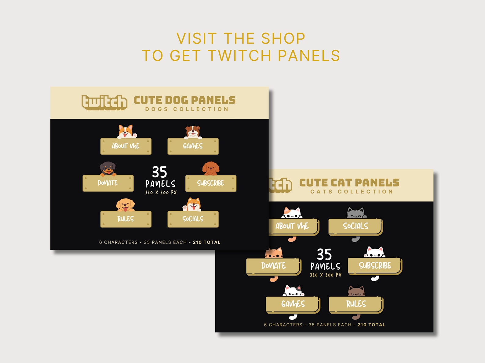 Lofi Twitch Banner Retro Animated Stream Screens Twitch Overlay Yellow ...