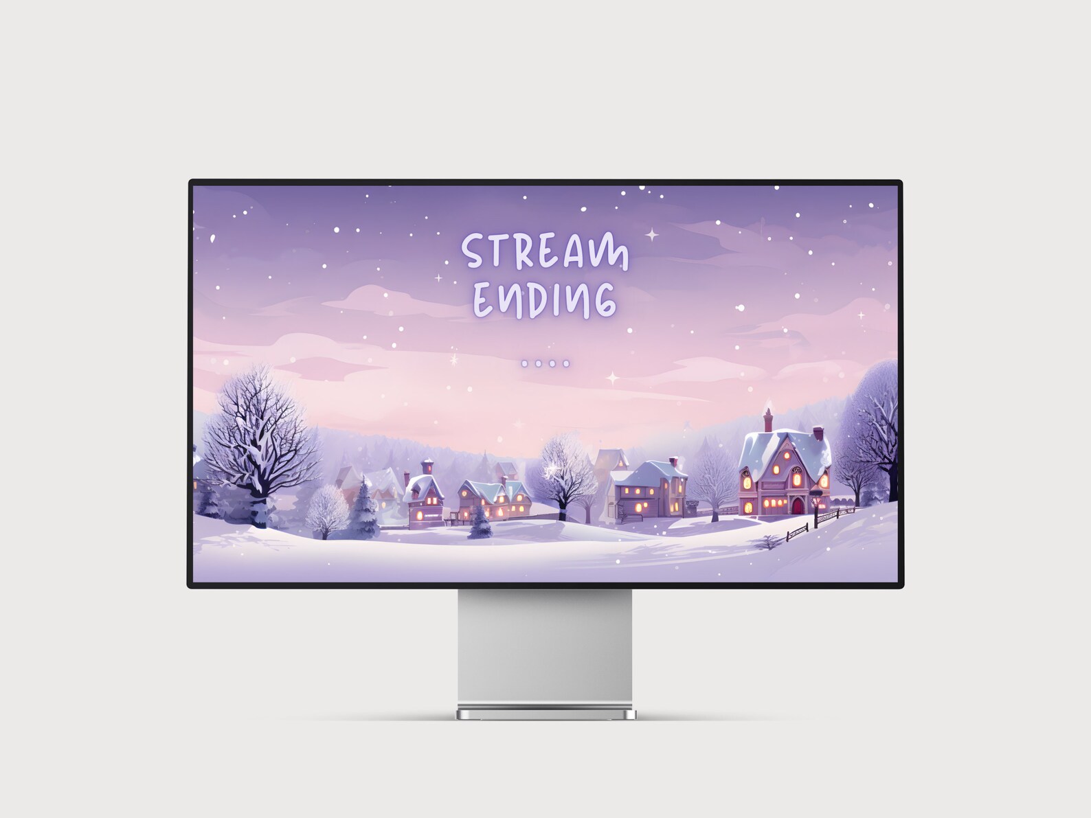 Purple Christmas Animated Stream Screen Purple Winter Twitch Stream ...