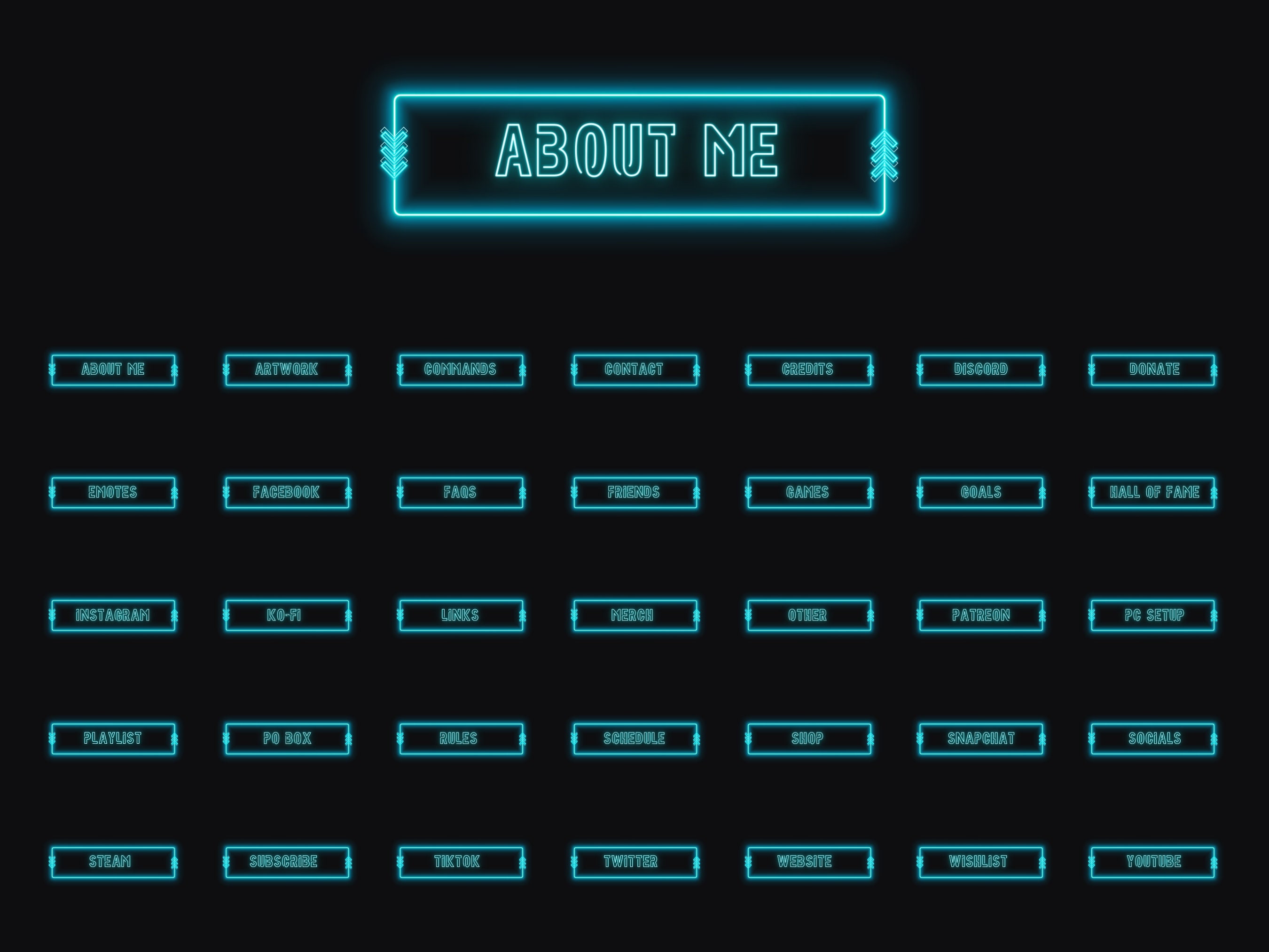 Neon Twitch Lofi Twitch Panels Panels Green Twitch Panels Vaporwave ...