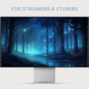 Vtuber Animated Background Blue Twitch Animated Vtuber Overlay Blue ...