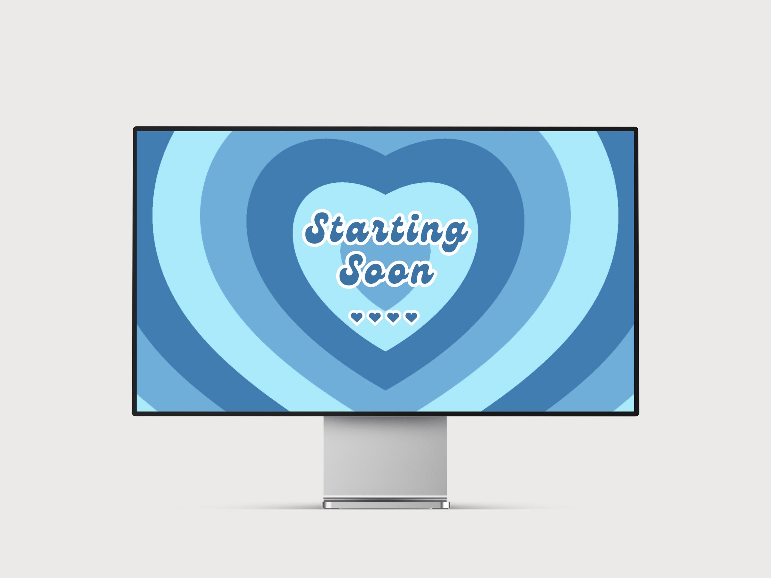 Blue Valentines Twitch Overlay Blue Retro Twitch Overlay Blue Heart ...