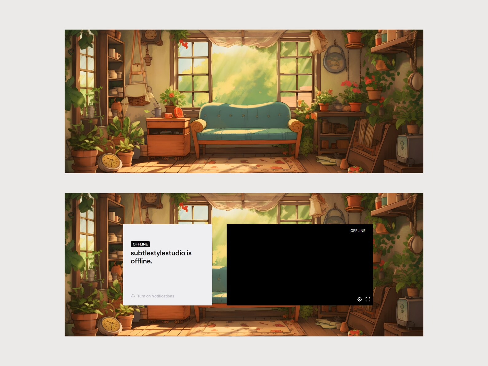 Cottagecore Twitch Stream Banner Studio Ghibli Twitch Banner Cozy ...