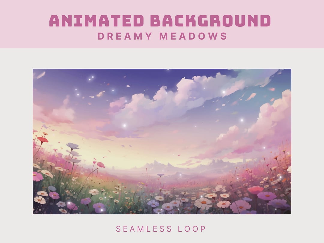 Vtuber Animated Background Pink Twitch Overlay Cute Pink Wallpaper ...