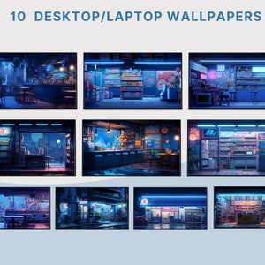 Blue Wallpaper Lofi Desktop Wallpaper Aesthetic Blue Lofi Wallpaper ...