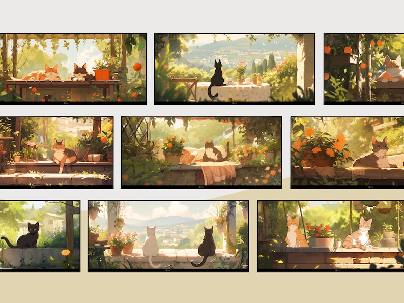 Cute Cat Ultrawide Wallpaper Cozy Cat Wallpaper Cottagecore Aesthetic ...