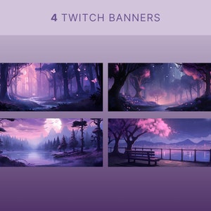 Purple Twitch Overlay Animated Vtuber Background Witch Twitch Overlay ...