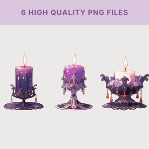 Vtuber Witch Candle Asset Purple Overlay Twitch Vtuber Decor Candle ...