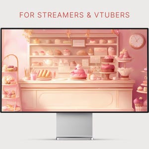 Animated Vtuber Background Pink Animated Background Pink Cafe Vtuber ...