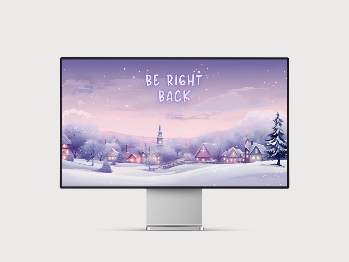 Purple Christmas Animated Stream Screen Purple Winter Twitch Stream ...