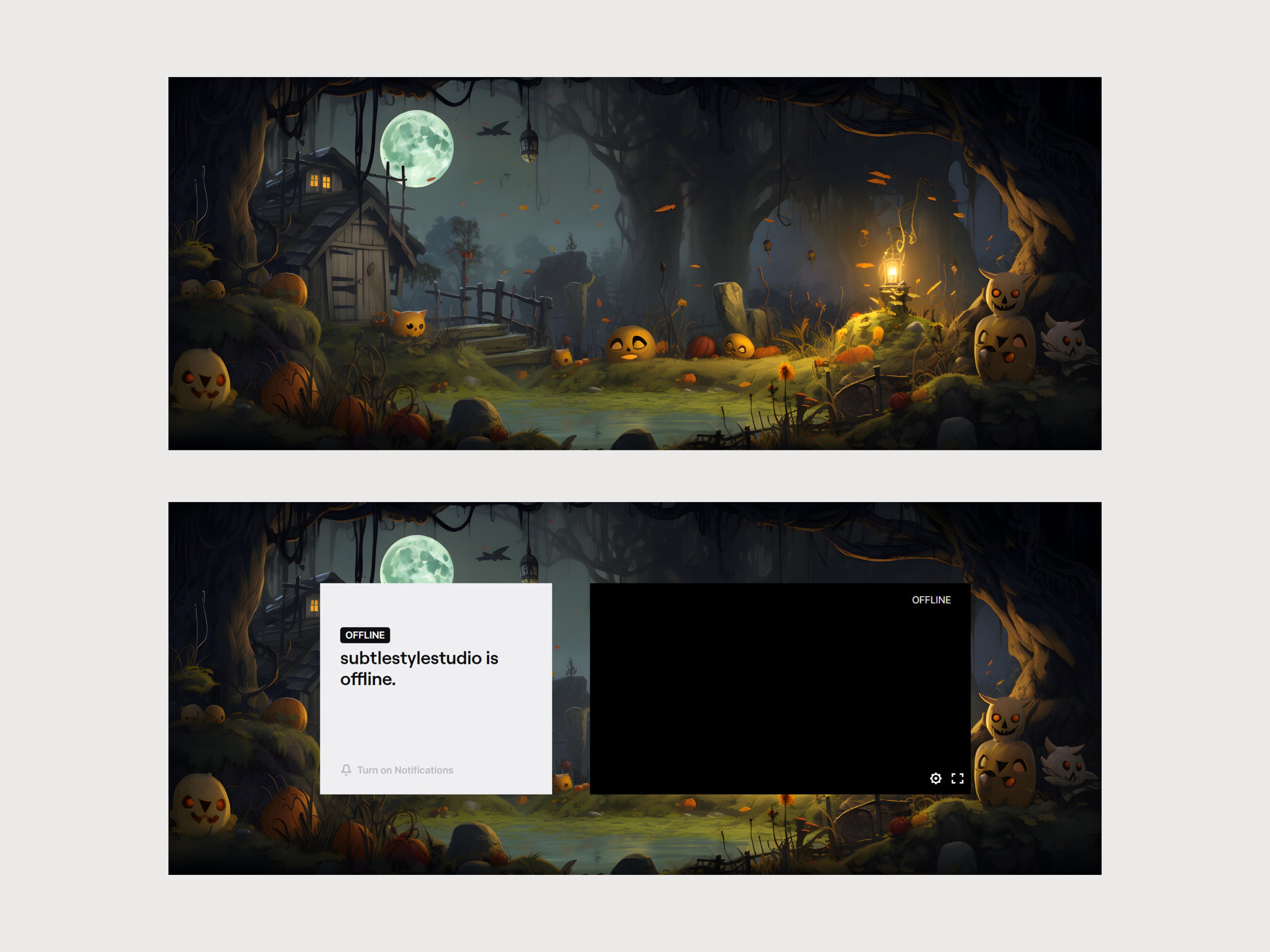 Halloween Stream Banner Halloween Twitch Banner Halloween Desktop ...