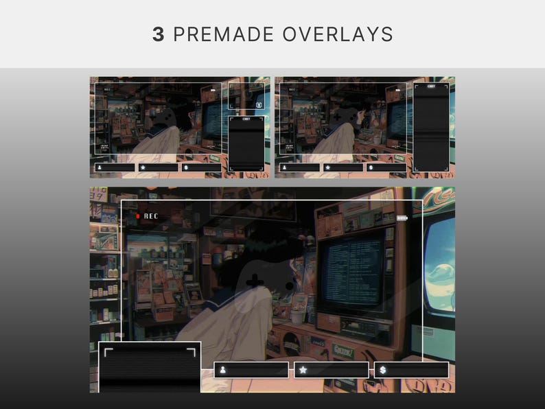 Anime Halloween Twitch Package Animated Retro Stream Overlay Vhs Stream ...