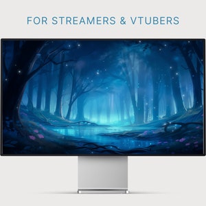 Vtuber Animated Background Blue Twitch Animated Vtuber Overlay Blue ...