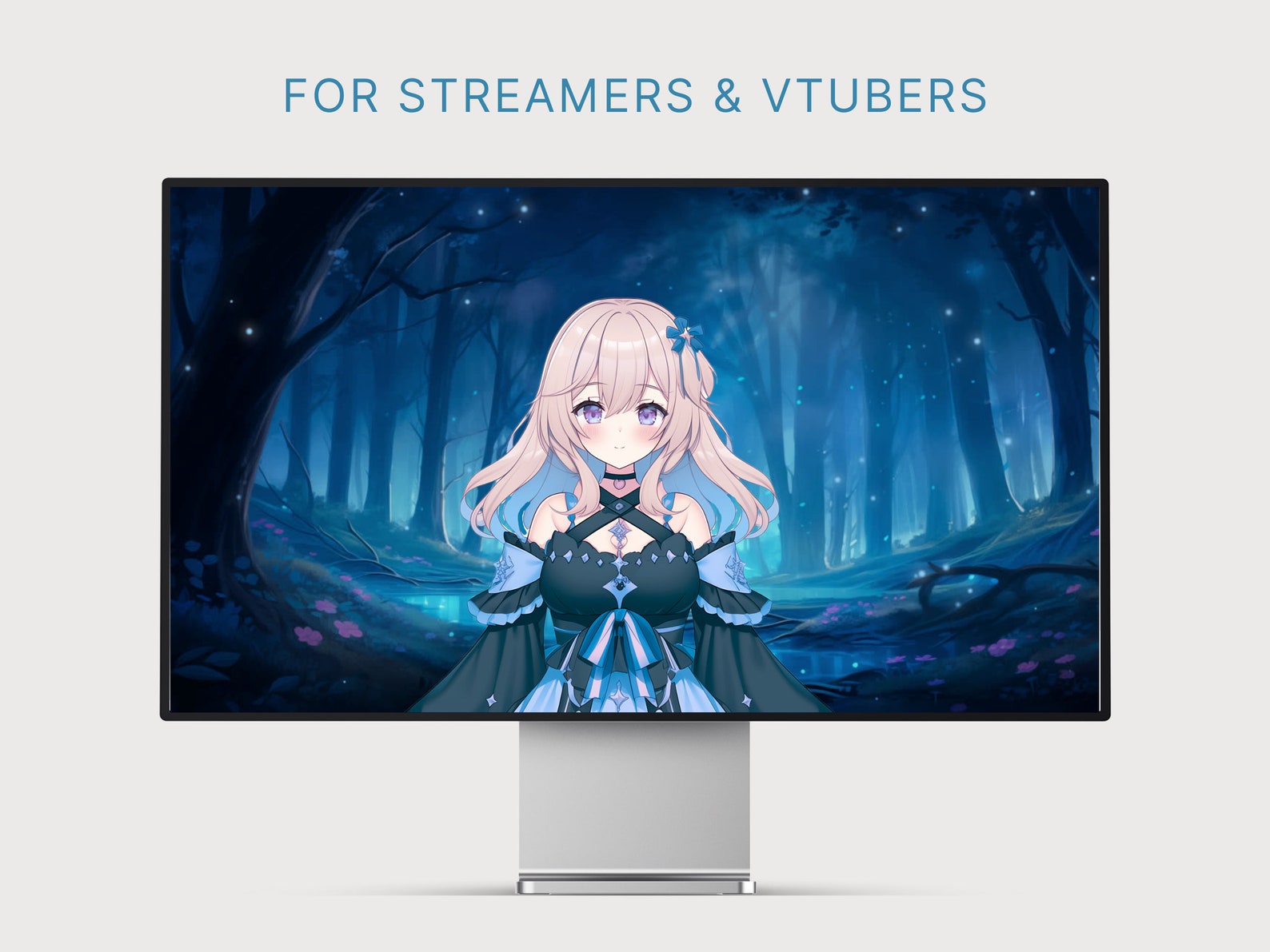 Blue Animated Background Vtuber Twitch Overlay Vtuber Stream Animated ...