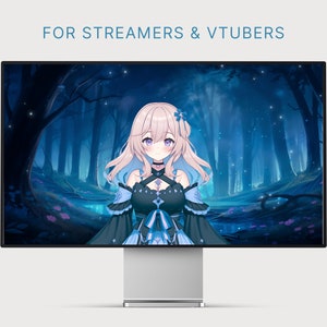 Blue Animated Background Vtuber Twitch Overlay Vtuber Stream Animated ...